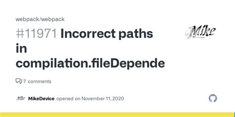 Incorrect Paths In Compilation FileDependencies Issue Webpack Webpack GitHub