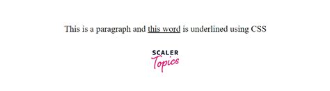 Underline Tag In HTML Scaler Topics