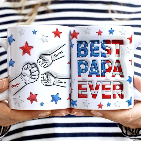 Best Dad Ever T For Father Grandpa 3d Inflated Effect Printed