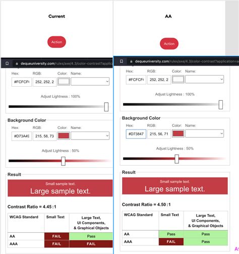 Update Primarydefault And Errordefault To Be Aa Compliant For
