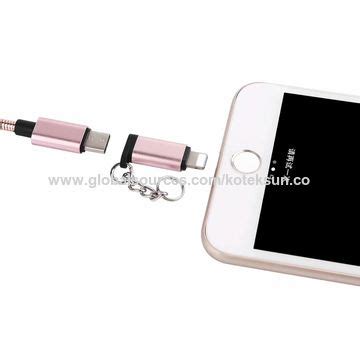 China Type C Female To Lightning Adapter With Keychain Type C To Lightning Adapter On Global