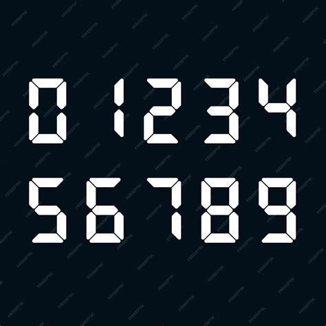 Premium Vector Numeric Digital Number