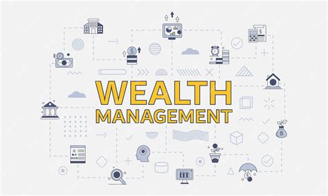 Premium Vector Wealth Management Concept With Icon Set With Big Word