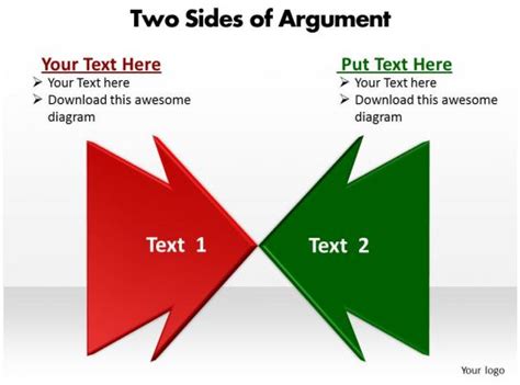 Two Sides Of Argument Powerpoint Slides Presentation Diagrams Templates PowerPoint