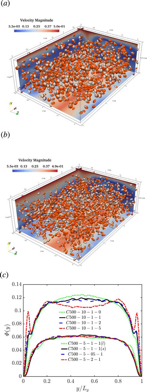 A And B Show The Velocity Magnitude And Particle Distribution Download Scientific