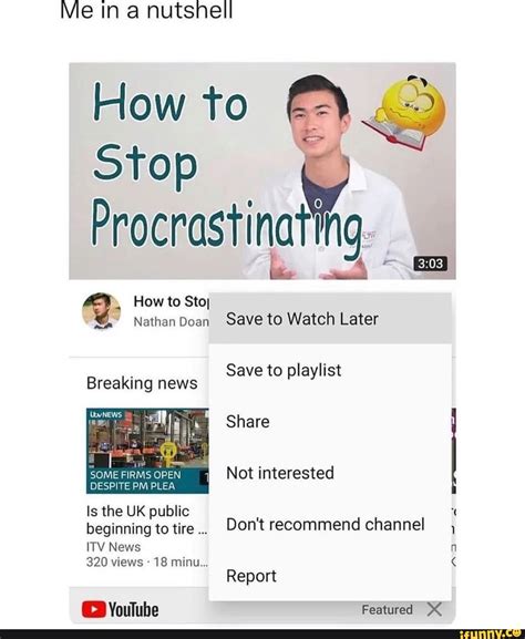Stop Procrastination Meme