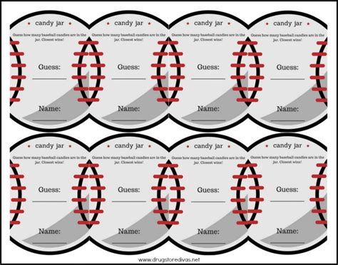 Diy Baseball Themed Candy Jar Guessing Game