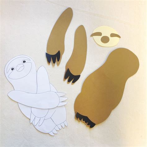 Printable Sloth Craft Template