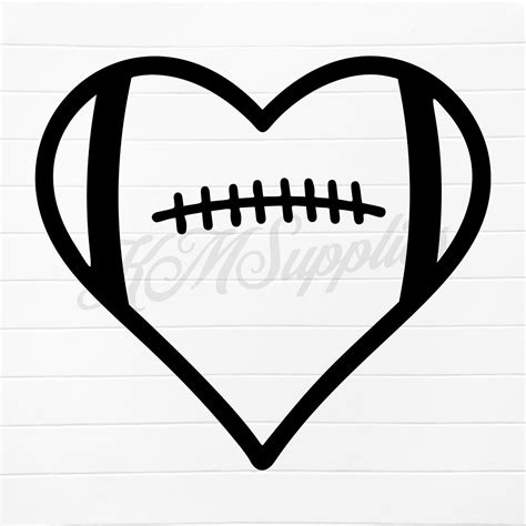 Football Heart Png Football Heart Svg Football Heart Clipart Heart