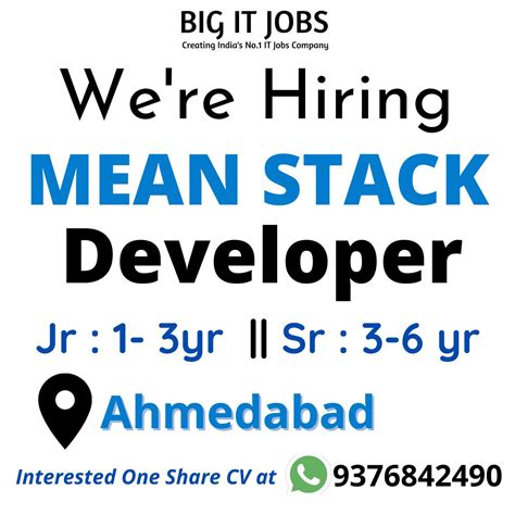 Big It Jobs On Linkedin Meanstackdeveloper Meanstack Meanstackdevelopment Bigitjobs Bigit