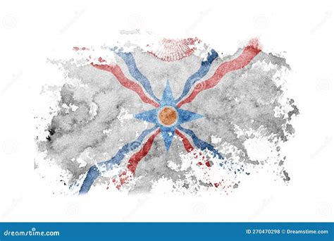Assyria Grunge Flag Dependent Territory Flag Stock Image