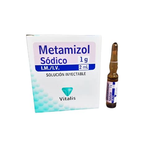 Metamizol Sódico 1g 2ml Inyectable Caja X10und