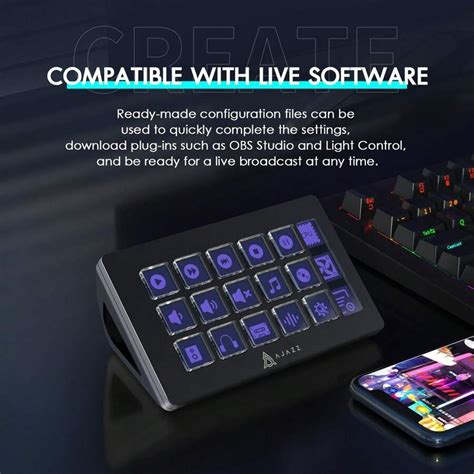AKP Studio Deck Stream Controller Macro Keys Trigger Actions In Apps And Software Like