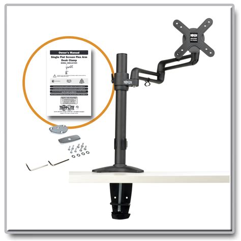 Tripp Lite Display Lcd Flex Arm Desk Mount Monitor Stand Clamp 13 To