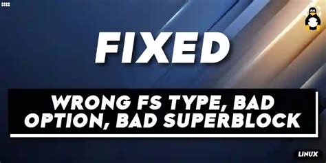 Error Mounting HDD Wrong Fs Type Bad Option Bad Superblock Support Manjaro Linux Forum