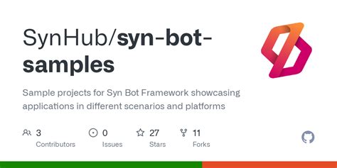 Github Synhubsyn Bot Samples Sample Projects For Syn Bot Framework