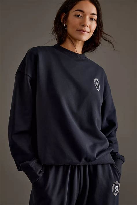 Sunday Minute Logo Crew Neck Sweatshirt Anthropologie Uk