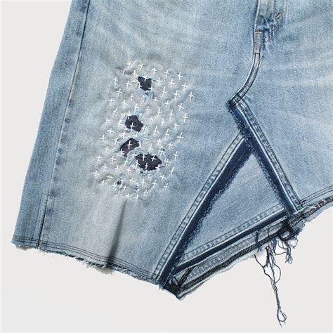 Sashiko Patch Skirt 아웃 오브 라인