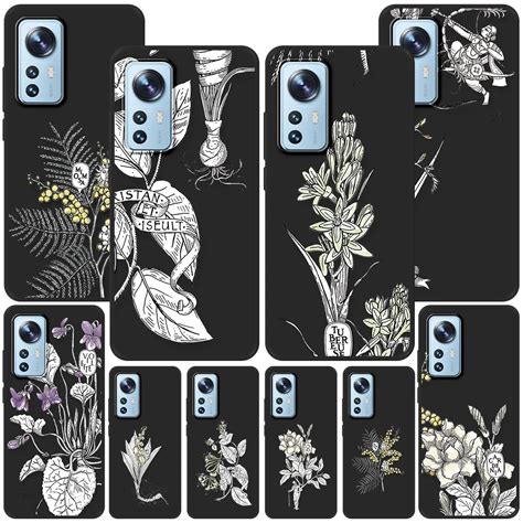 Sketch Flowers Case Para Xiaomi Mi 11 Lite 5g 12 Pro Note 10 10t 9 Se