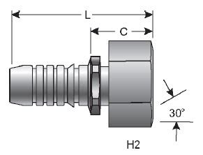 Bsp 60° Female Swivel Straight Gs Series Hydraulink