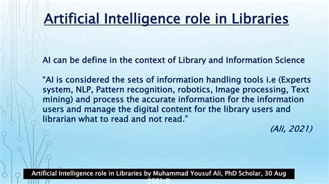 Artificial Intelligence Role In Libraries Pptx