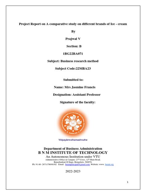 Brm Report 1 Pdf Ice Cream Brand Brm Report 1 Pdf Ice Cream Brand