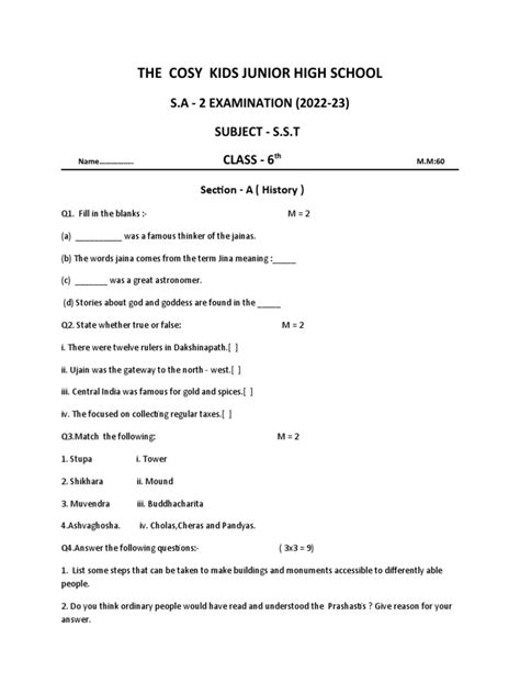 Sst Class 6 Pdf