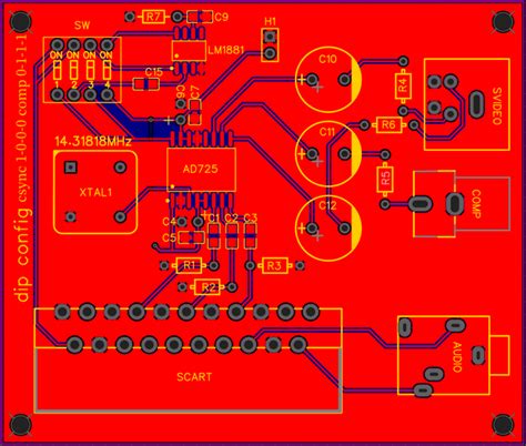 Schematic Pcb Review Request Rgb To Yc Converter Based On An Ad725