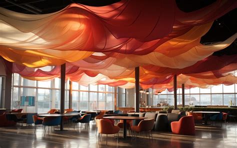 Premium Ai Image Tensile Fabric In Ceiling Design