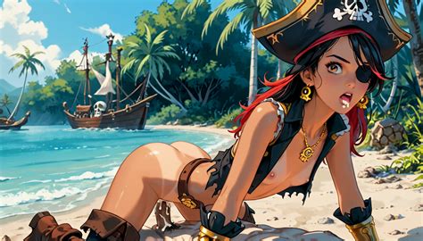 Rule 34 1girls Ai Generated Beach Black Hair Breasts Breasts Out