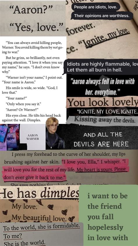 Some Aaron Warner Quotes 🫶🏾 Shatter Me Quotes Shatter Me Series