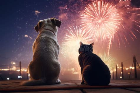 Cat Fireworks Stock Illustrations 828 Cat Fireworks Stock