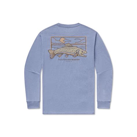 Seawash™ Tee Brooke Trout Long Sleeve Southern Marsh Collection