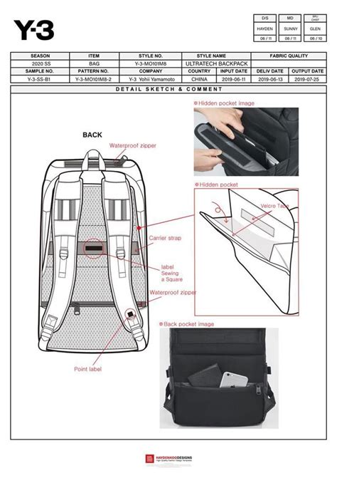 Fashion Apparel Tech Pack Templates Etsy Diy Backpack Pattern