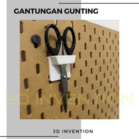 Jual Aksesoris Pegboard Papan Berlubang Gantungan Gunting 3d Print