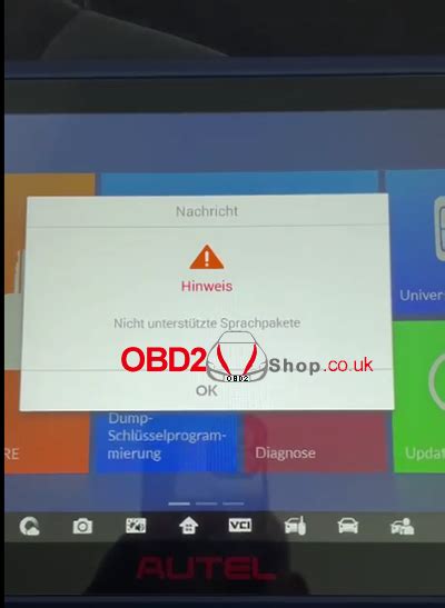 Autel Im608 Pro Displays Language Packs Not Supported” Error
