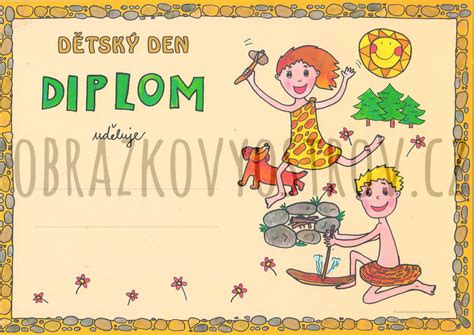 Diplom Dětský Den Obrázkový Ostrov Lenky Procházkové