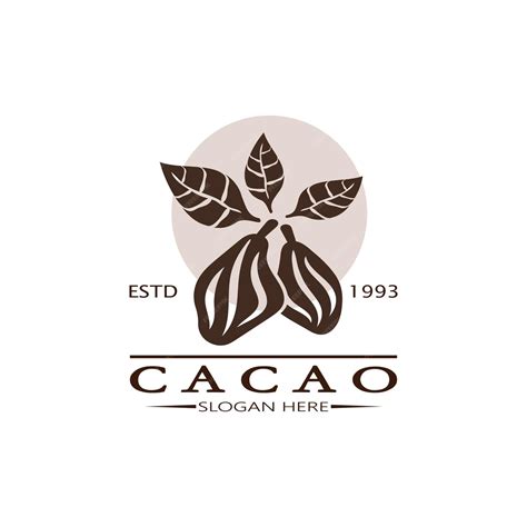 Premium Vector Cocoa Logococoa Beancocoa Treecocoa Branches And Leaveschocolate Mix On Premium Vector Cocoa Logococoa Beancocoa Treecocoa Branches And Leaveschocolate Mix On