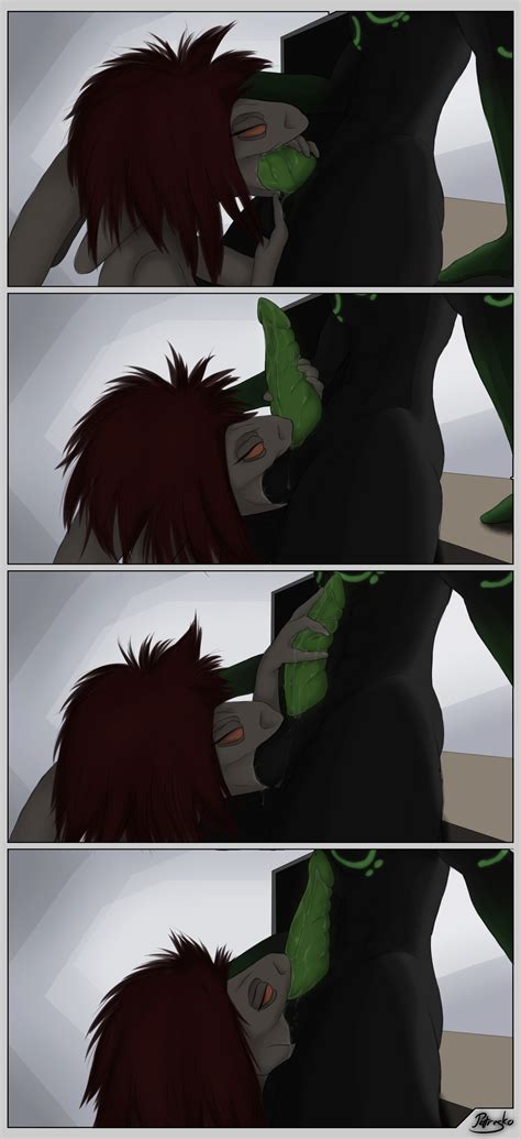 Rule 34 Alien Ball Fondling Ball Sucking Balls Comic Dark Skin Dripping Fellatio Female Green