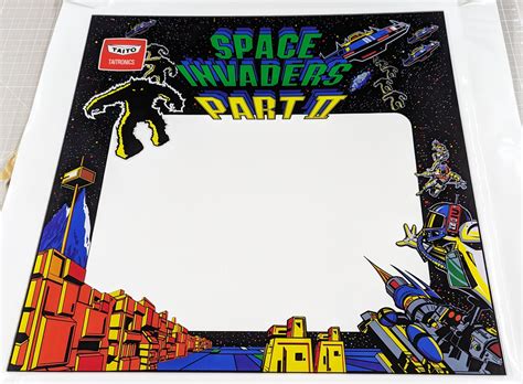 Space Invaders Part Ii Taito Upright Perspexplexiglass Bezel Si Pt2