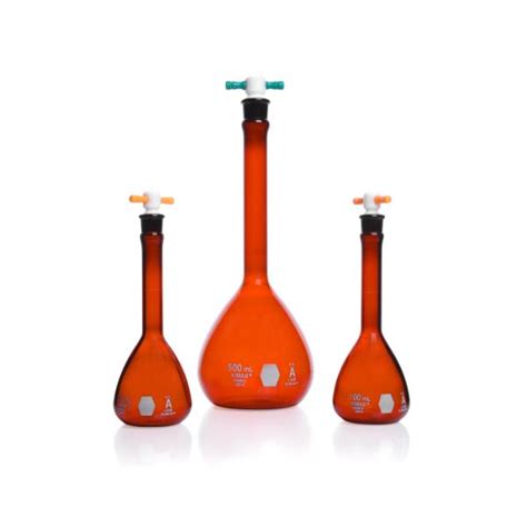 Dwk Life Sciences 200 Ml Kimble Ray Sorb Volumetric Flask With Color