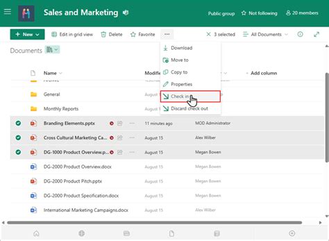 sharepoint 라이브러리의 파일 변경 내용을 체크 아웃 검사 또는 삭제 microsoft 지원
