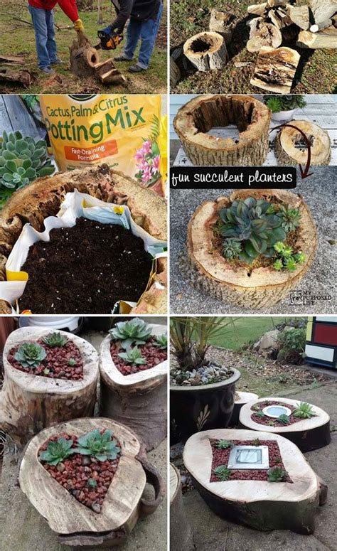 19 Tree Log Diy Projects For Your Garden Ideas To Try This Year Sharonsable