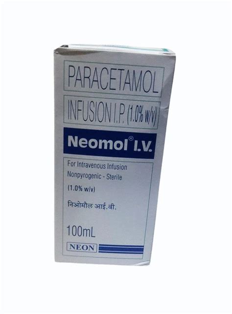 Neomol 100ml Iv 1000 Mg At ₹ 30piece In Surat Id 2851970509033