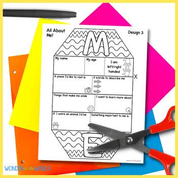 All About Me Foldable Activities For Back To School Bundle Tpt