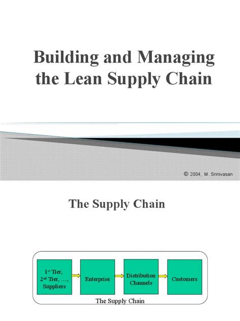 Building Lean Supply Chains Download Free Pdf Supply Chain Business