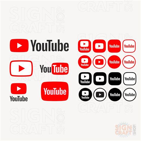 Youtube Logo Digital Files Pdf Svg Eps Digital File Sticker