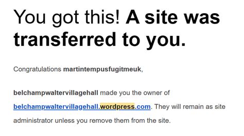 How To Transfer A Wordpress Account