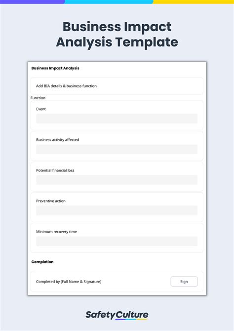Business Impact Analysis Template Pdf