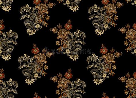 Mughal Motif Ornament Seamless Pattern Multi Color Motif Background
